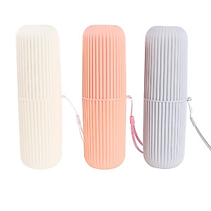 ULTNICE 3pcs Camping Toothbrush Case Portable Toothbrush Cup Bathroom Toothbrush Cup Capsule Case Tooth Brush Toothbrush Holder Toothbrush Cover Toothpaste Toiletry Set Travel
