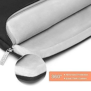MOSISO 360 Protective Laptop Sleeve Bag Compatible with MacBook Air/Pro, 13-13.3 inch Notebook, Compatible with MacBook Pro 14 inch 2023-2021 A2779 M2 A2442 M1 with 2 Same Front Pockets&Belt, Black
