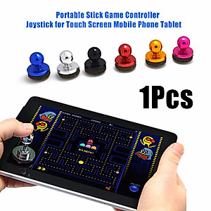 hutishop2020 Portative Stick Play Controller Joystick for Touching Diaplay Screen Cell Phone Black