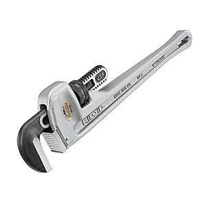 RIDGID 23498 Model RC-1625 Aluminum Ratchet Action 1/8" to 1-5/8" Plastic Pipe And Tubing Cutter, Silver & RIDGID 31100 Model 818 Aluminum Straight Pipe Wrench, 18-inch Plumbing Wrench