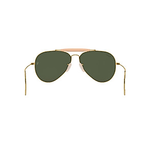 Ray-Ban RB3030 Outdoorsman I Sunglasses + Vision Group Accessories Bundle (Arista/Crystal Green (L0216)