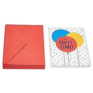American Greetings Party Invitations and Envelopes Perfect for any Birthday or Special Occasion, Multi Color Balloons (25-Count)