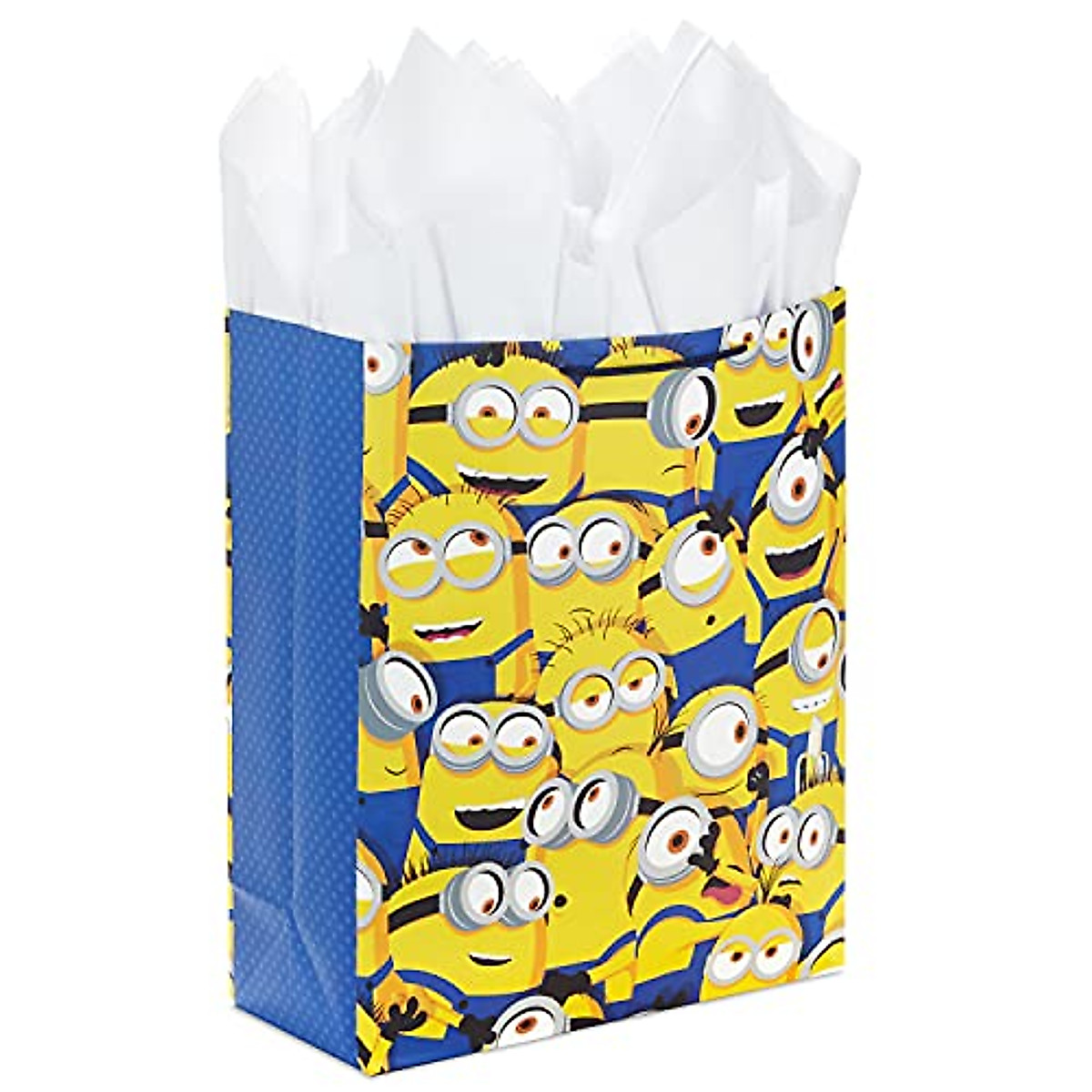 Hallmark 15" Extra Large Gift Bag with Tissue Paper (Minions) for Kids, Birthdays, Christmas