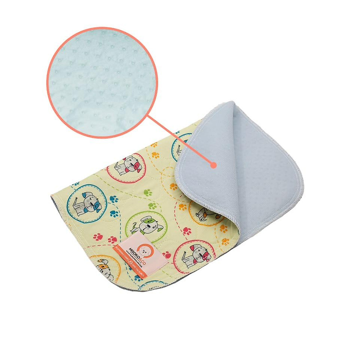 Washable Pee Pads for Dogs and Cats - Reusable Puppy Pads for Training, Super Waterproof Mat for Dog Play, Anti Slip Pad for Crate Indoor, 31.5 x 55.12 inch, 1pcs, Puppies
