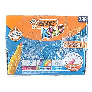 BIC Kids Visa Felt Pens - Assorted Colours, Classpack of 288