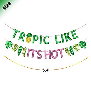 Tropic Like Its Hot Banner Tropic Like It's Hot for Hawaiian Luau Party Tropical Bachelorette Party Beach Bach Party Decorations