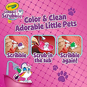 Crayola Scribble Scrubbie Pets Mega Pack (12 Pets), Reusable Pet Care Toy, Dog & Cat Toys for Kids, Holiday Gift for Girls & Boys, 3+