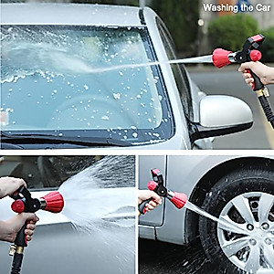 FANHAO High Pressure Fireman's Spray Nozzle, Heavy Duty Metal Garden Hose Nozzle with Slip Ergonomic Grip and Lever Handle, Adjustable Water Nozzle for Watering Lawn and Garden