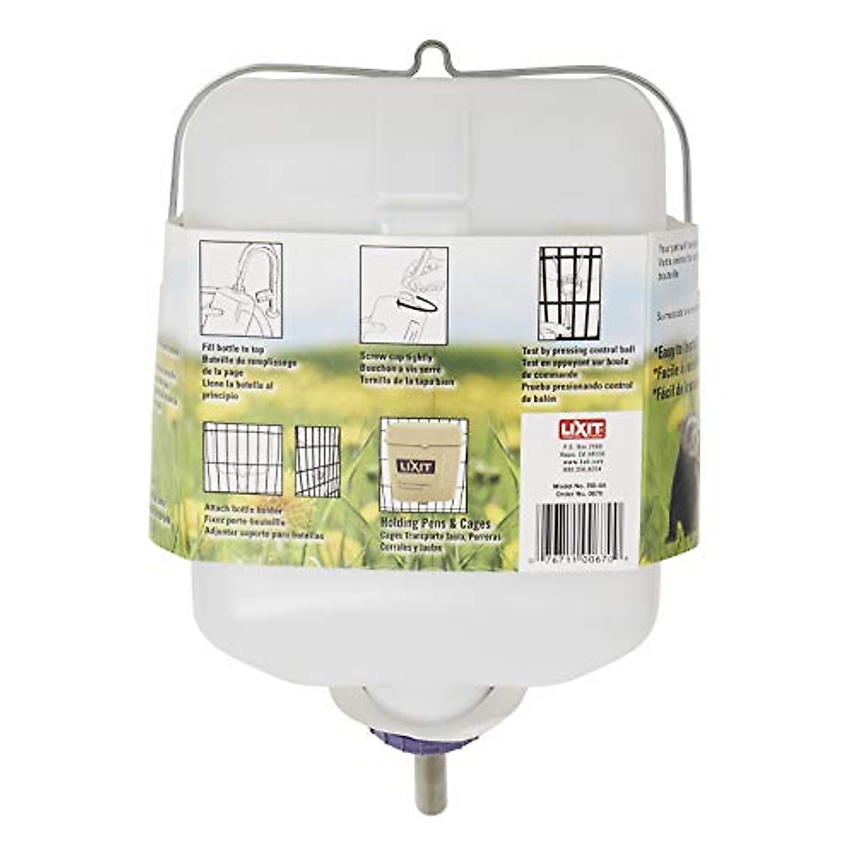 Lixit 64oz / Half Gallon Weather Resistant Water Bottle for Rabbits and Other Small Animals. (Pack of 1)