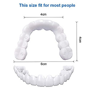 Denture Smile Teeth Customizable Temporary Perfect Fake Teeth Molds Braces for Snap in Instant &Confidence Smile