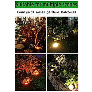 SLFC Solar Lawn Lights Outdoor, Waterproof Led Solar UFO Landscape Lights for Garden, Landscape, Path, Yard, Patio, Driveway, Walkway (4Pack)