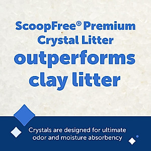 PetSafe ScoopFree Odor Control Crystal Cat Litter, Fragrance Free, 4.3 Lb Bag, Pack of 2