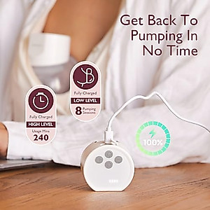 Momcozy S12 Pro Hands-Free Breast Pump, Wearable Pump with Comfortable Double-Sealed Flange, 3 Modes & 9 Levels Electric Pump Portable for Easy Pumping, Smart Display, 24mm