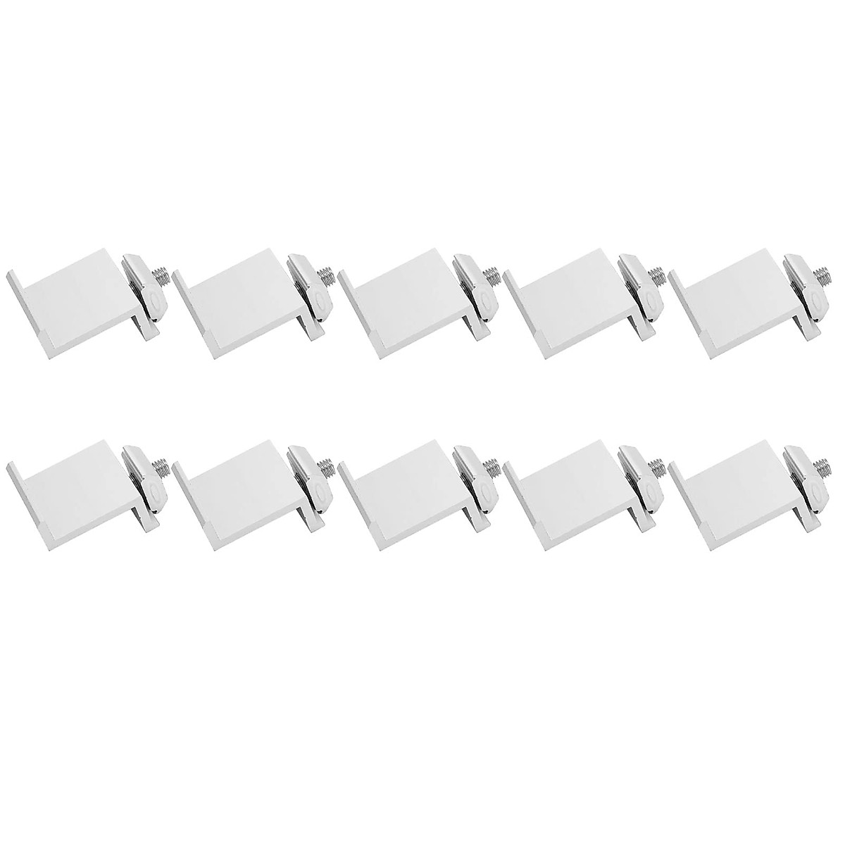 10Pcs Solar End Clamp Z Bracket Mid Clamps Aluminum Alloy for Solar Panel PV Mounting System