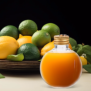 Baluue Christmas Drink Balls 10pcs Clear Christmas Booze Balls 150ml Tree Fillable Ornaments Water Bottle Bulbs Shape Plastic Pendant for Home Decoration Party Decoration Golden