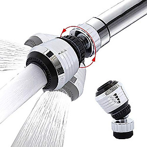 Kitchen Faucet Sprayer Extension Flexible 360 Degrees Swivel Sink Faucet Water Saver Pack With 2 Pc Water Tap (3 Pack)