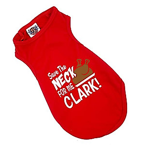 Neck for Me Clark Dog Shirt, Christmas Dog Shirt, Lightweight Shirt for Dog, Shirt for Puppies to Dogs 90 Pounds, Machine Washable, Clothes for Dogs (XXL 28-40 lbs)