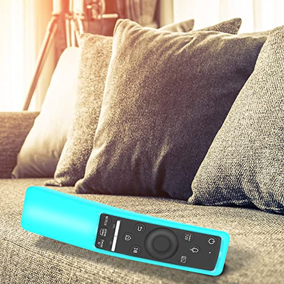 Case Compatible with Samsung Smart TV Remote Glow in The Dark Controller BN59 Series, Light Weight Silicone Cover Protector Shockproof Anti-Slip Remote Skin Sleeve - Sky Glow