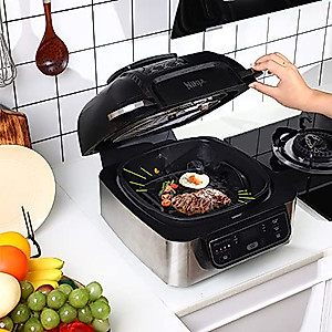 Grill Griddle Plate for Ninja AG300 AG300C AG301 AG301C AG302 AG400 IG301A Indoor Foodie Grill Grate（10 x 8 inch)