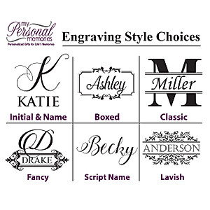 My Personal Memories Custom Engraved Insulated Stemless Wine Tumbler Cup - Personalized Bridesmaid Beach Pool Girls Fun - Monogrammed (Coral)