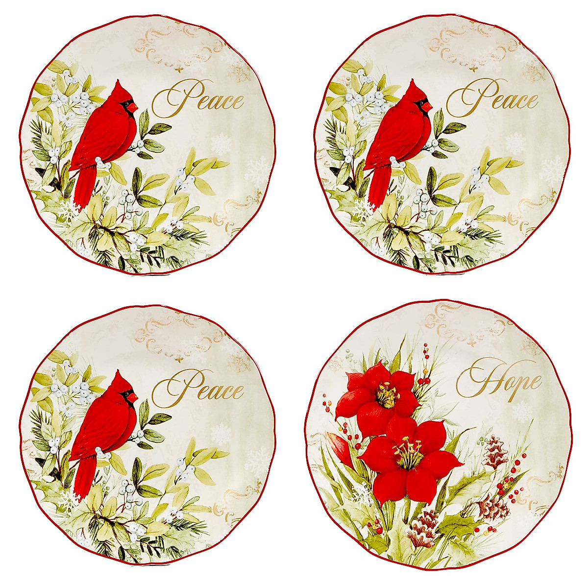 Certified International Winter's Medley 16 pc Dinnerware Set, Service for 4, Multicolor