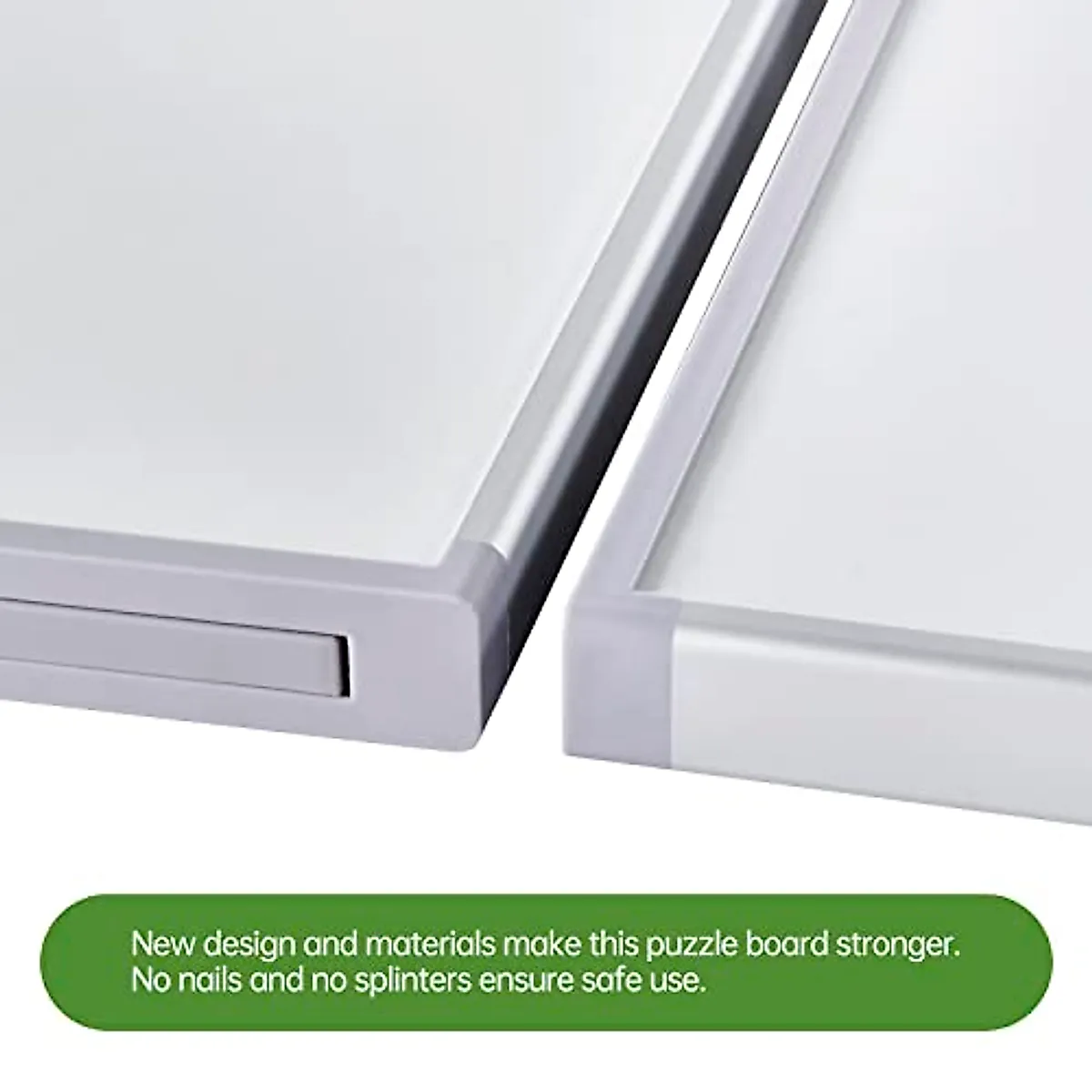 1500 Piece Non-Wood Jigsaw Puzzle Board with Drawers and Felt Fabric Cover Mat, Portable Puzzle Table for Adults, Puzzle Tray, Large Size: 35×26 Inch Work Surface, Lightweight Design, Gray