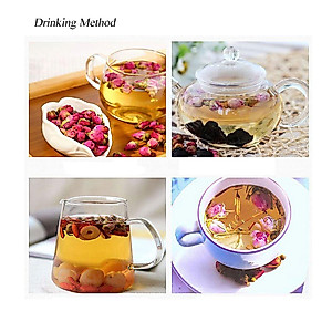 Rose Bud Tea Dried Red Rose,MQUPIN Rose Tea 100% Natural Pure Flower Edible Buds Tea Culinary Food Grade Red Rosebud for Drinking DIY Gift (250g/3Packs)