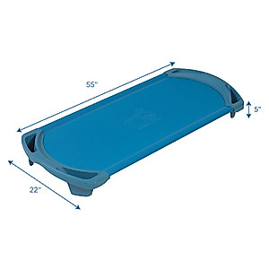 Angeles AFB5730OB Space Line Single Cot, Standard, 55" Height, 22" Length, 5" Width, Blue