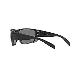 Native Eyewear Griz Polarized Rectangular Sunglasses, Smoke Fade/Silver Reflex, 66 mm