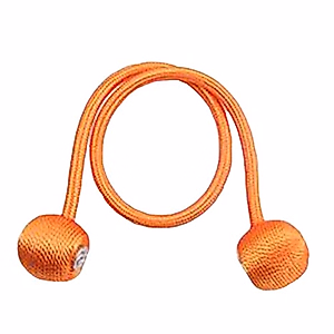 1Pair Magnetic Ball New Pearl Curtain Simple Tie Rope Accessory Rods Accessoires Backs Holdbacks Buckle Clips Hook Holder Home Decor (Orange)