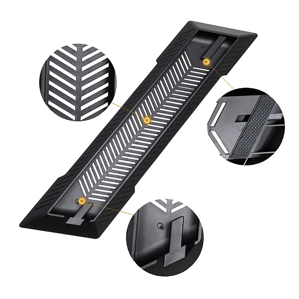 CKXIN Stand for PS4 Slim, Vertical Cooling Base Holder Stand for Playstation 4 Slim Console, Black