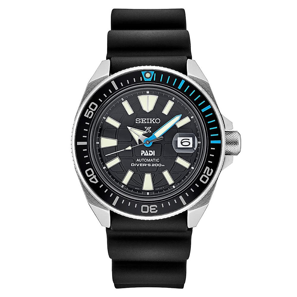 SEIKO SRPG21 Automatic Dive Watch for Men - Prospex Collection - Black Dial, LumiBrite Hands, Magnified Date Calendar - 200M Water Resistant