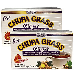 2 BOXES Improved Formula Tea CHUPA GRASS - Tea Based Ginger, Gotu Kola & Cinammon & Te Panza Jengibre (30 Tea Bags/0.10 oz Each x 2)