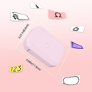 PikDik Mini Bluetooth Label Makers - D11 Pink Label Maker Machine with Tape Portable Label Printer Labeler for Labeling Jars Bins Home Organizing Office
