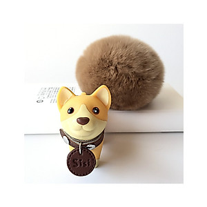 DomeStar Cute Dog Key Chain, Shiba Inu Keyring Keychain for Boys Girls Kids Children Adults, Super Adorable Dog Key Ring