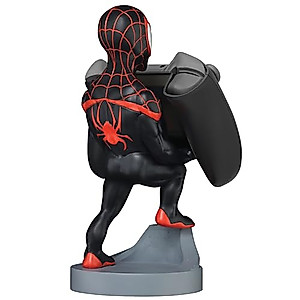 Exquisite Gaming: Spider-Verse: Miles Morales - Marvel Original Mobile Phone & Gaming Controller Holder, Device Stand, Cable Guys, Marvel Licensed Figure