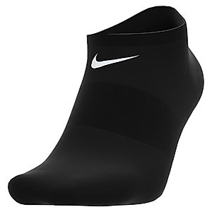 Nike Everyday Cushion No Show Socks, Unisex Nike Socks, Black/White, M (Pack of 6 Pairs of Socks)
