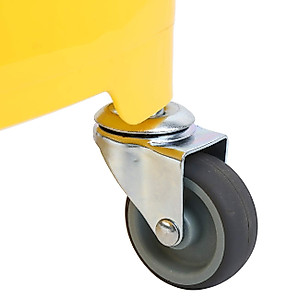 XinYun Mop Bucket with Wringer, Commercial Industrial Side-Press Wringer Combo on Wheels, Household Portable Bucket, 5 Gallon 21Qt, Heavy-Duty Wringe, Yellow 1