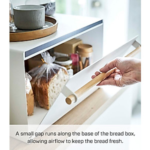 Yamazaki Home Tower bread boxes, One Size, White