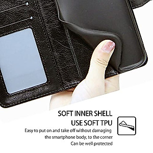 Compatible with Samsung Galaxy A03S Wallet Case,Flip Folio Book PU Leather Phone case Shockproof Cover Women Men for Samsung Galaxy A03S US Version (Black)