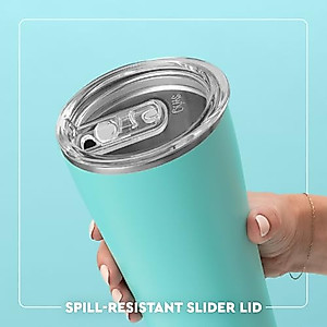 Swig Life 32oz Insulated Tumbler, Travel Coffee Tumbler with Lid, Cup Holder Friendly Travel Coffee Mug, Stainless Steel Thermos with Lid (Pop Fizz)