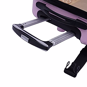 Kids Luggage with Wheels and Ride-On Feature- Portable Children's Travel Thickening Trolley Suitcase - Aluminum Alloy Drawbar - 110lb Load Bearing - for Toddlers and Kids Aged 2-6 Years (Pink)