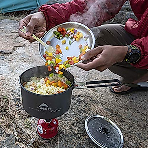 MSR 2.5 Liter Nonstick Ceramic Coated Solo Camping Cook Pot Black