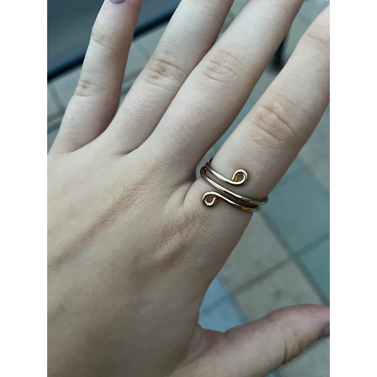 ZhxshwHdd Anxiety Ring For Daughter Stainless Steel Beaded To My Daughter Fidget Ring Silver Golden Fashion Trendy (silver, Adjustable)