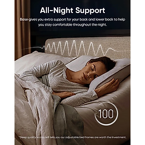 Furgle Adjustable Bed Frame, Adjustable Bed Base Split King for Stress Management, Zero Gravity Base, Head and Foot Incline with 3-Speed Massage, Anti-Snore, Memory Pre-Sets（2TXL）