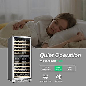 Empava Fridge Cooler Enthusiast Wine Refrigerator, 116 Bottles Dual Zone, Stainless Steel