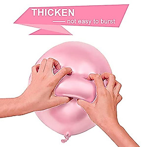 Gender Reveal Pink Blue Balloons - 60 Pack 12 Inch Pink and Blue Confetti Latex Party Balloons Arch Kit Pastel Balloons for Baby Shower Wedding Birthday Party Decoration - with 33ft Ribbon