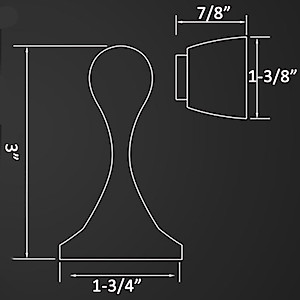 Solid Mental Magnetic Door Stop, Wall Mounted, Oil Rubbed Bronze