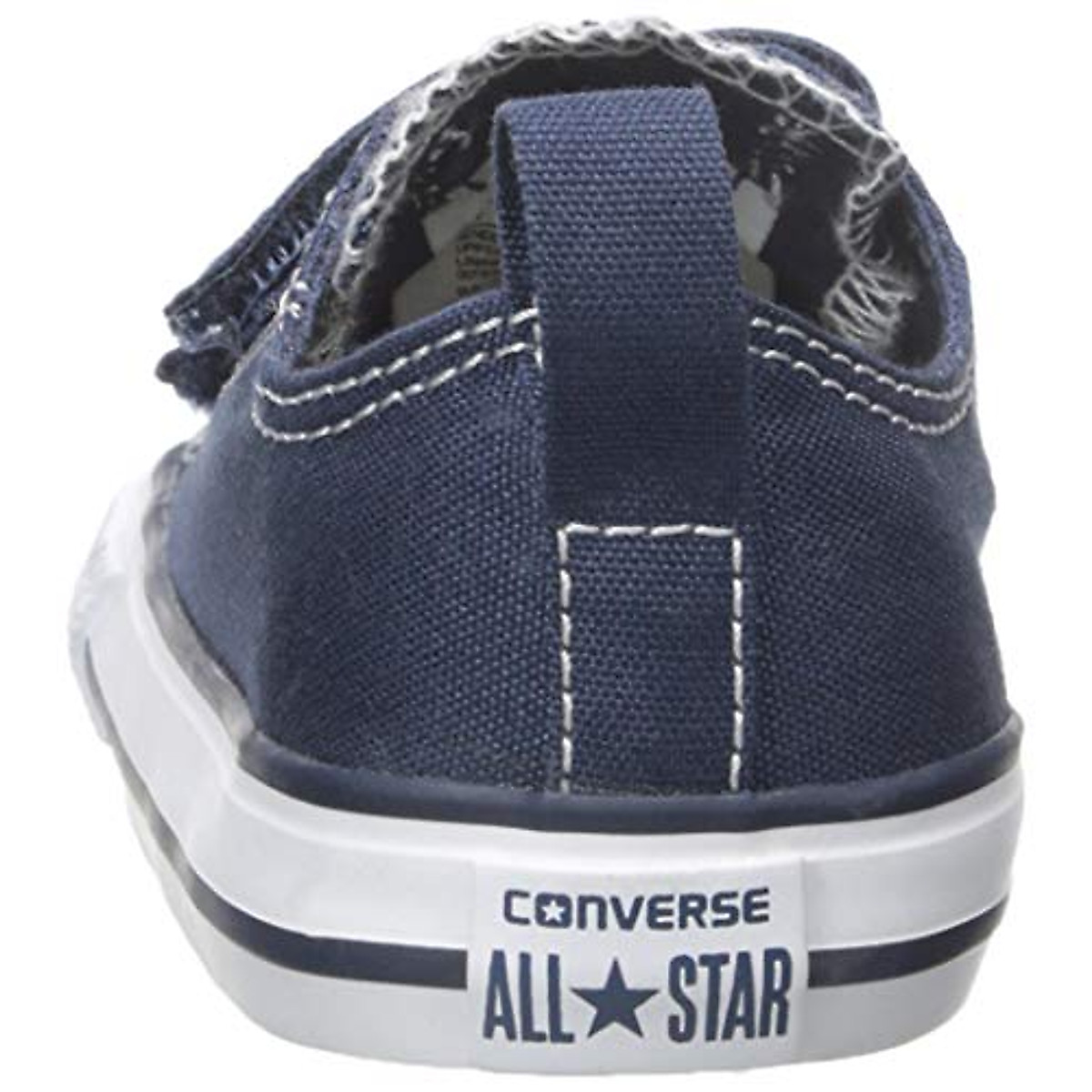 Converse Baby Boys Chuck Taylor All Star 2V Low Top Sneaker, Navy/White, 7 Infant