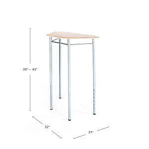 Guidecraft Standing Modular Desk for Adults and Kids: Adjustable Height Desk with Metal Legs for Home, Office, Classrooms and More